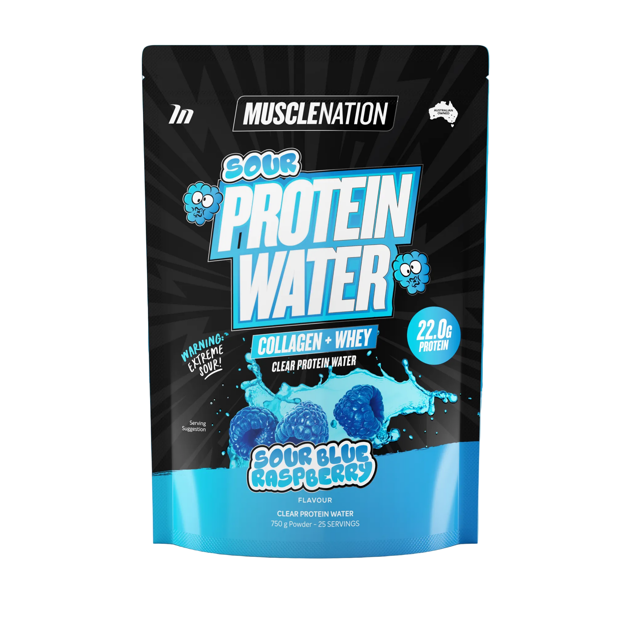 MUSCLE NATION SOUR PROTEIN WATER– My Supplements Group NZ